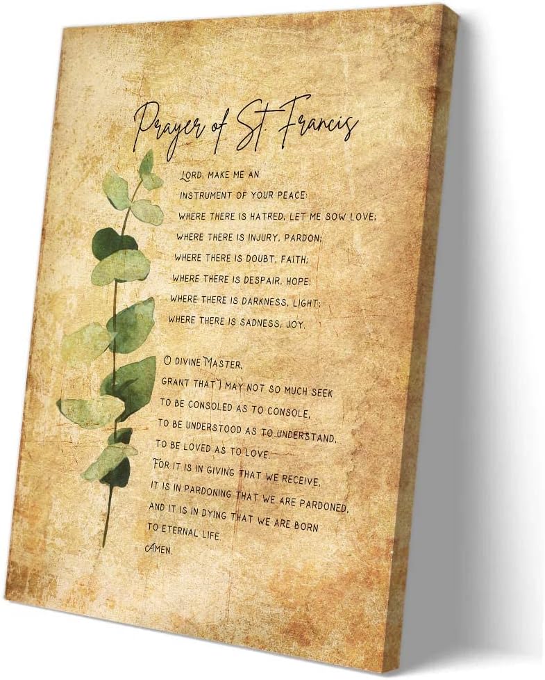 Amazon.com: Prayer of St Francis Wall Art Bible Verse Scripture Poster ...