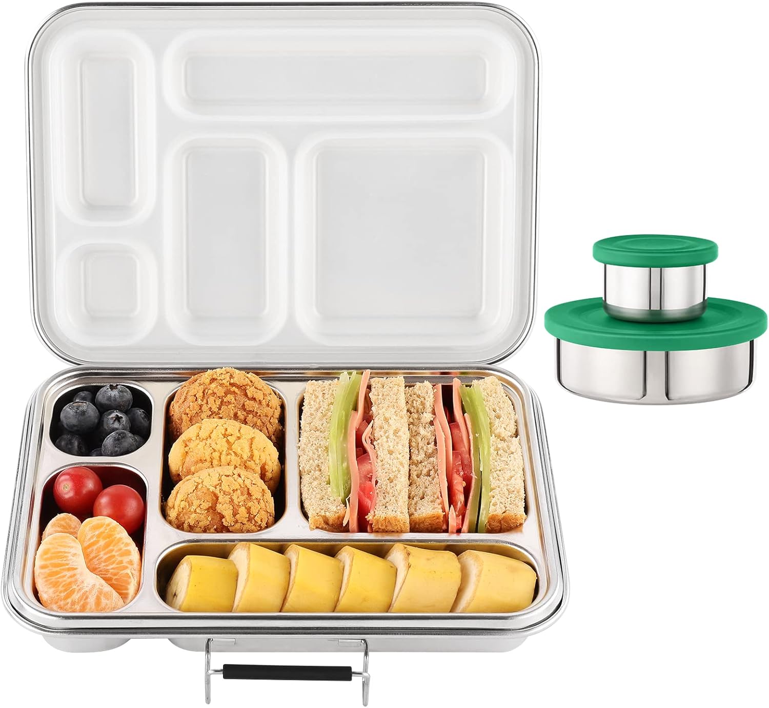AOHEA Stainless Steel Lunch Box for Kids: Leak Proof Bento Lunch Box ...