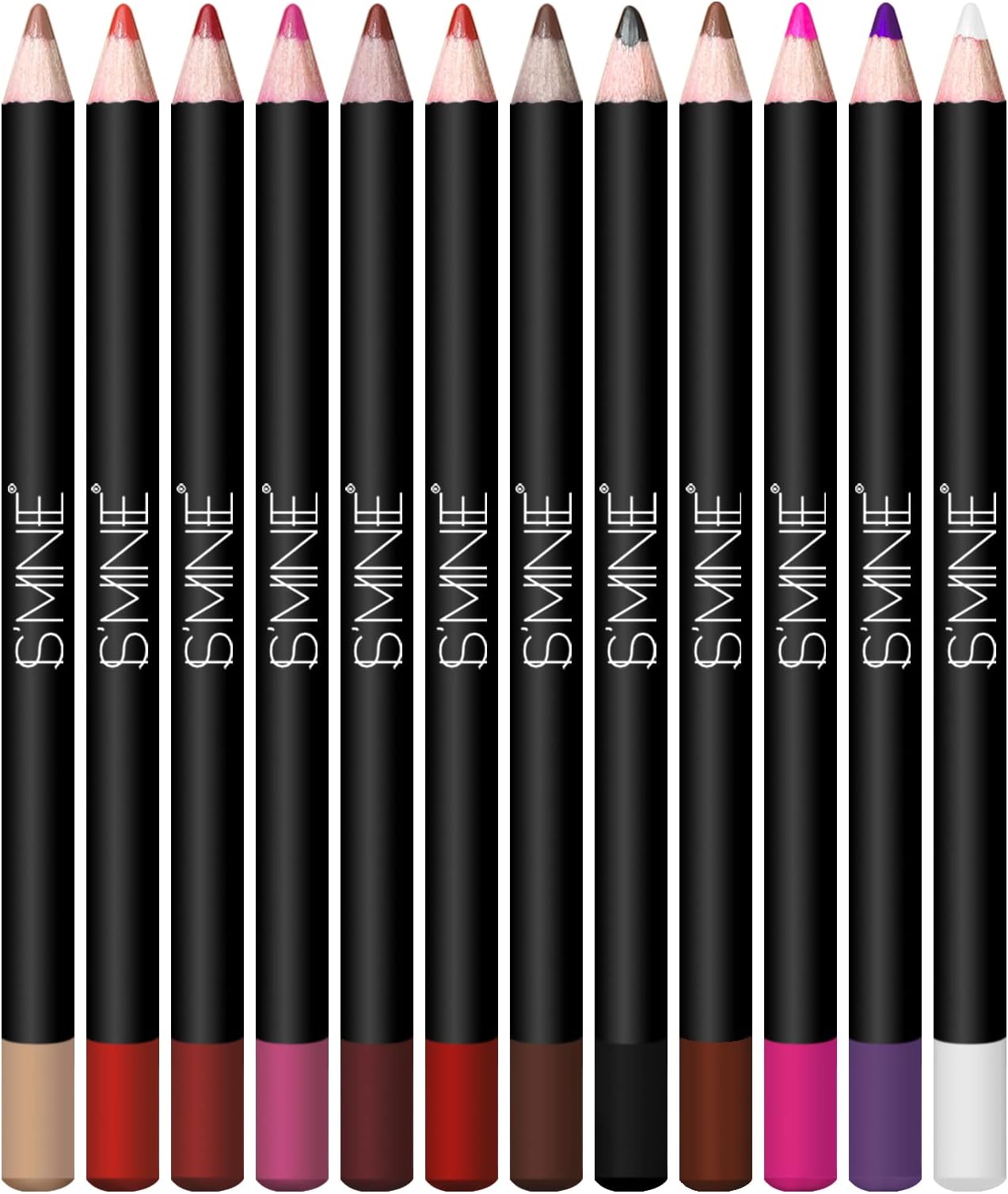Amazon.com : IS'MINE Matte Lip Liner Pencil Set - 12 Assorted Colors Natural Lip Makeup Soft ...
