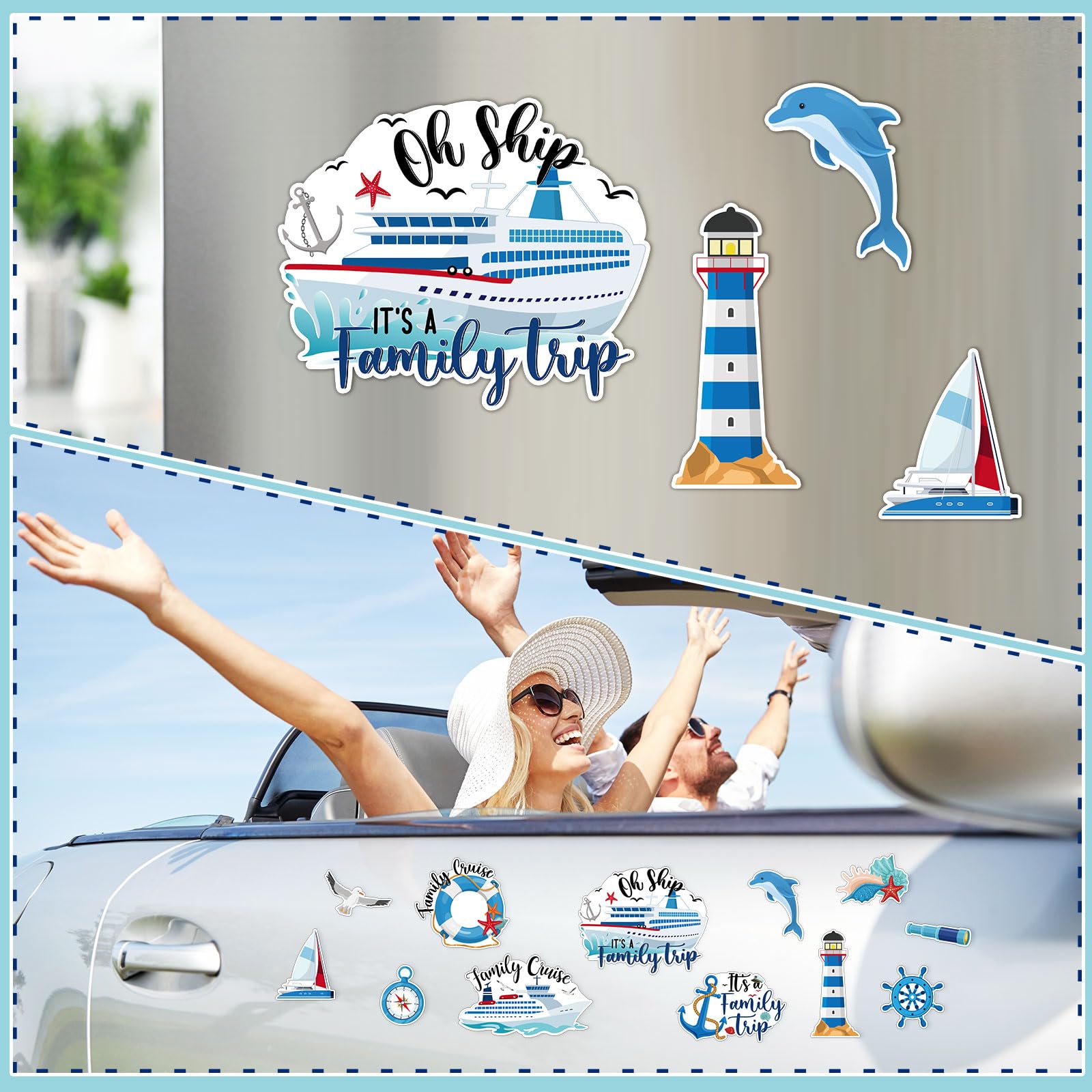 Snapklik.com : Kanayu 12 Pieces Cruise Door Magnets Decorations, Sea ...