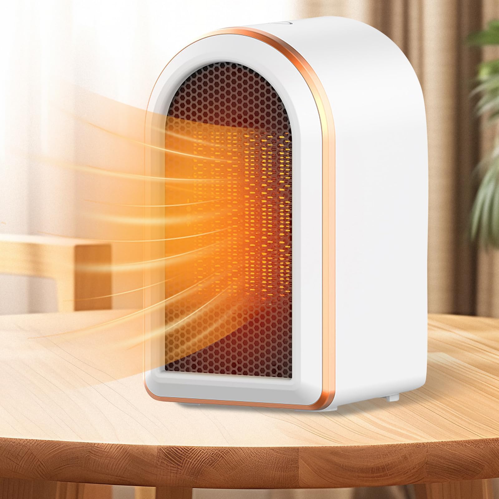 Portable Space Heater, Fan Heaters for Home Low Energy Silent, 750W ...