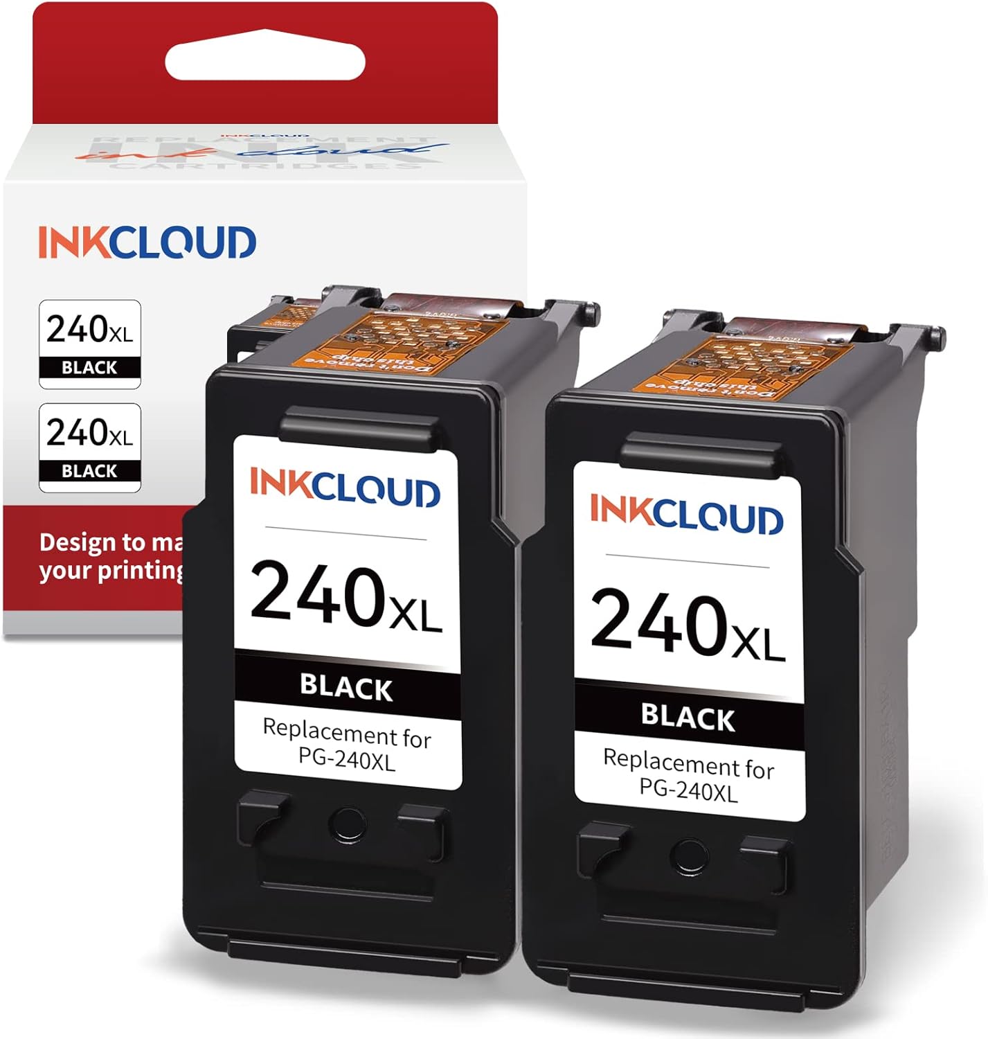 INKCLOUD PG-240 XL Black Ink Cartridge Compatible with Canon 240 240XL ...