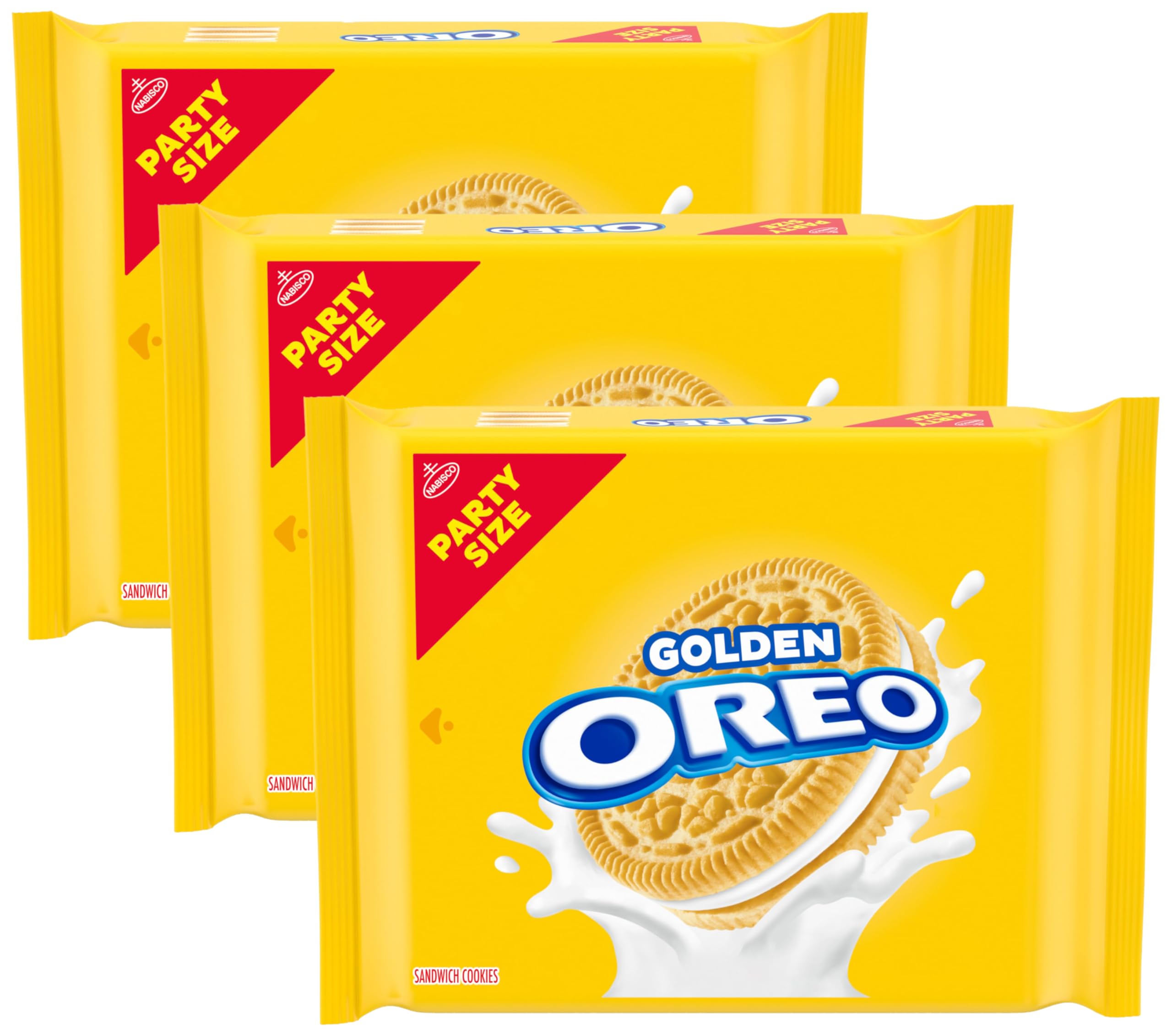 Amazon.com: OREO Golden Sandwich Cookies, Party Size, 24.16 oz (Pack of 3)