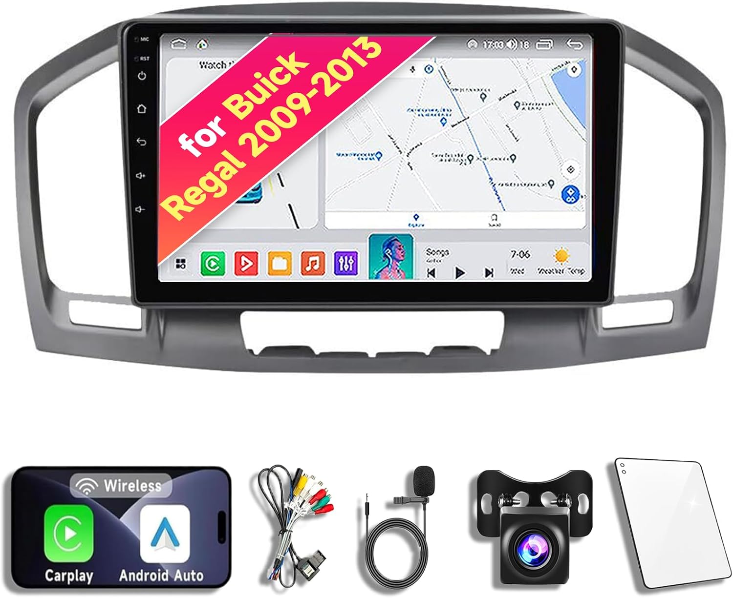 Amazon.com: 8CORE 4+64GB Android 14 Car Radio Stereo for 2009-2013 ...