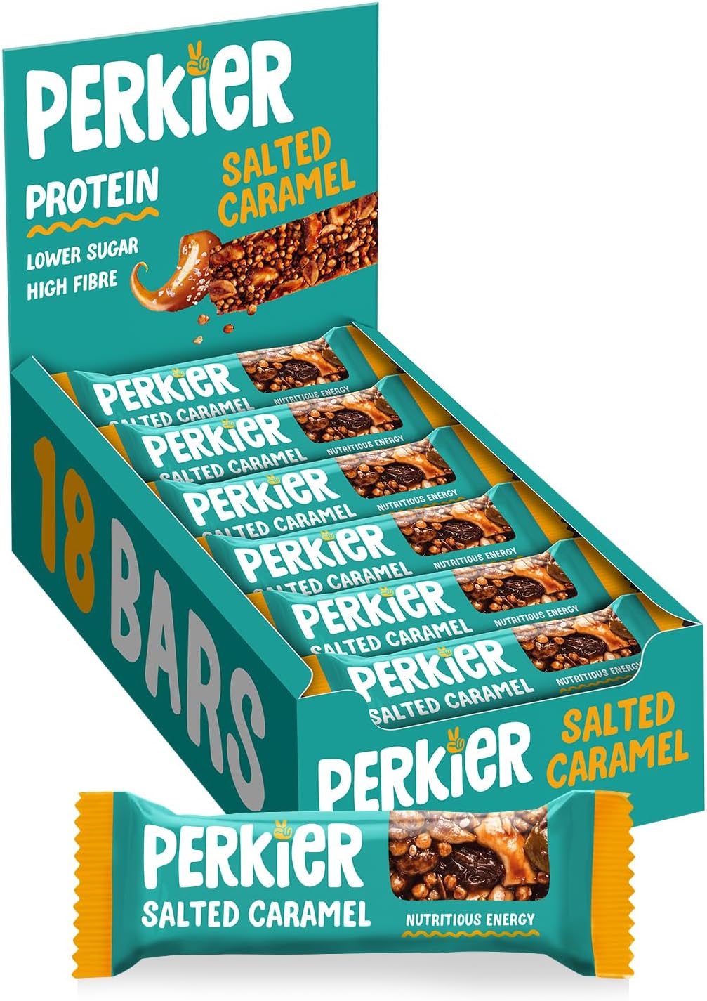 Perkier Salted Caramel Snack Bars (18 Pack) – Vegan – Gluten Free ...