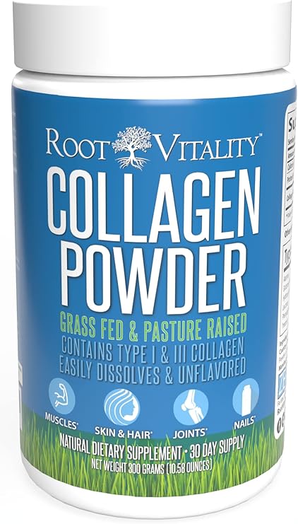 Amazon.com: Root Vitality Collagen Peptides Powder - Grass-Fed, Pasture ...