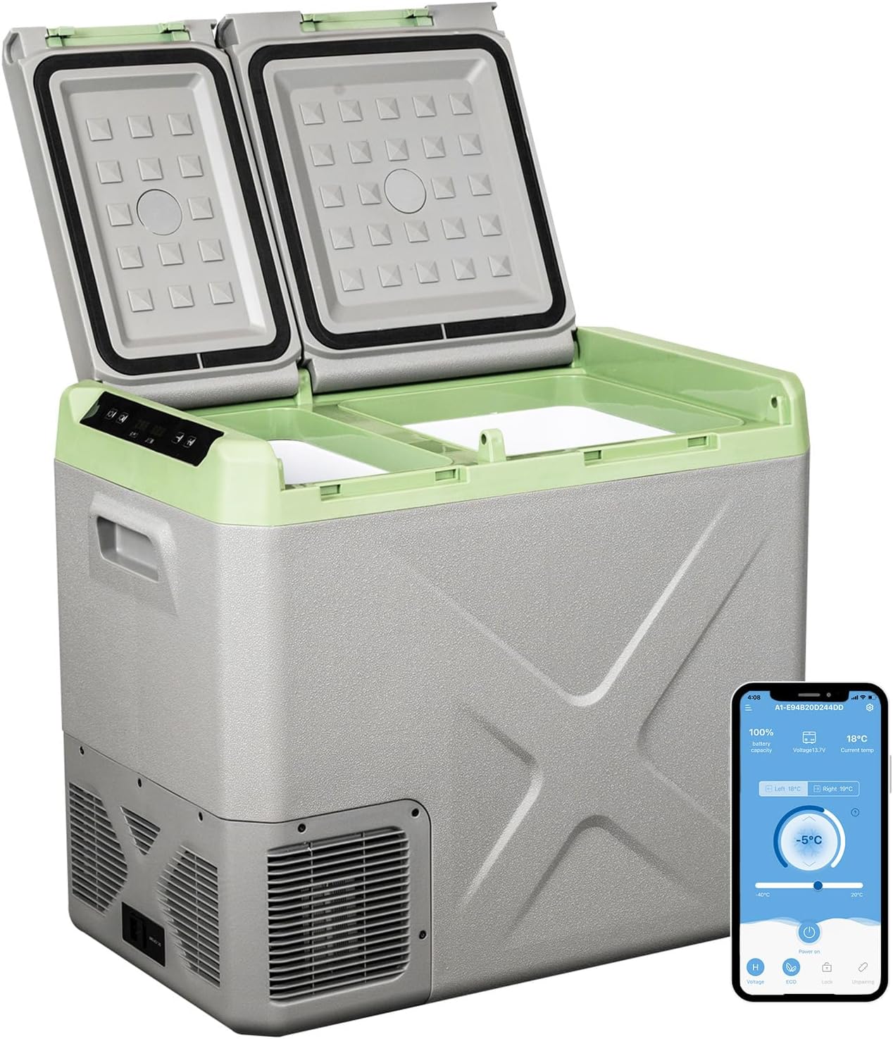 Alpicool XD55 45L Portable Refrigerator Car Fridge Freezer with ...