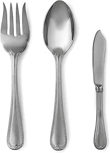 Amazon.com | Lenox Vintage Jewel Frosted 3-Piece Stainless Steel Serving Set: Flatware Serving ...