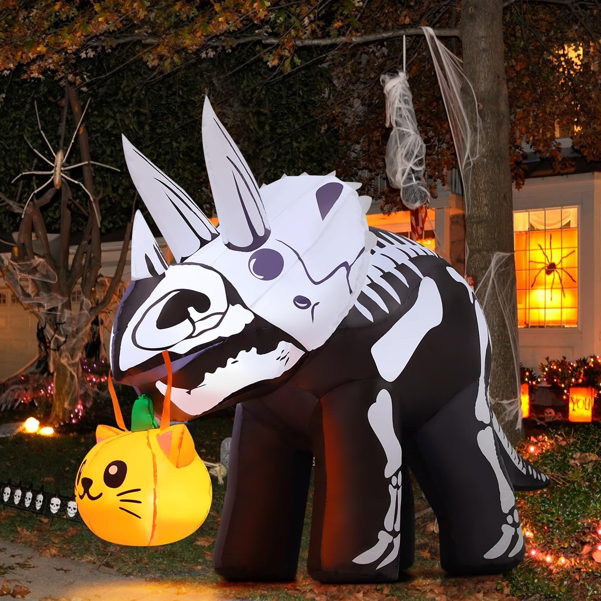 Amazon.com: COMIN 6.5 FT Long Halloween Inflatables Dinosaur Outdoor ...