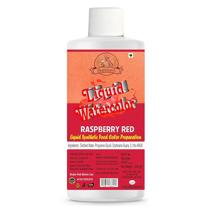HEALTHGENIX Liquid Food Color - Raspberry RED, 500ml : Amazon.in ...