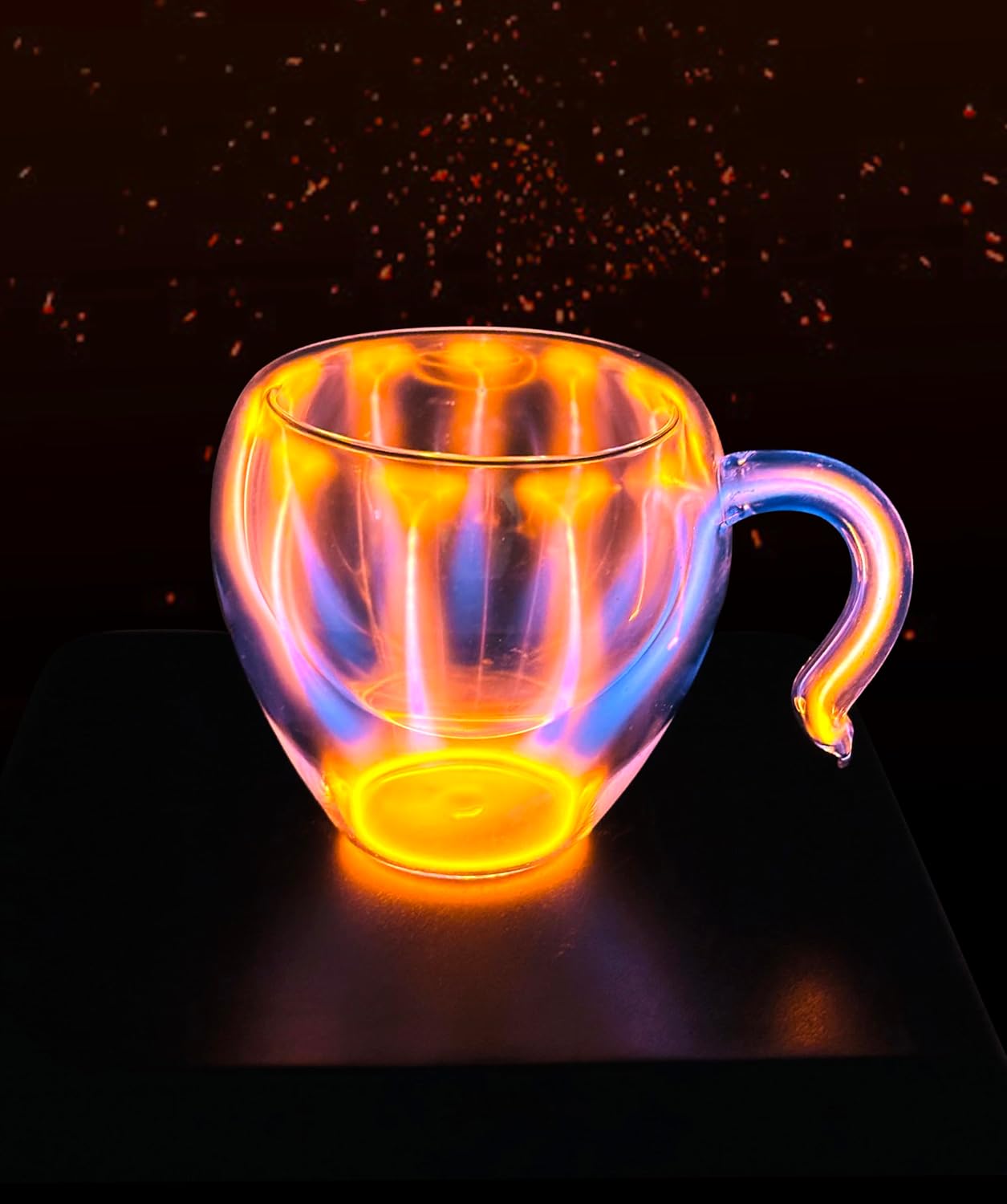 Amazon.com: Neon Plasma Drinking Glasses With Coaster Plasma Ball ...