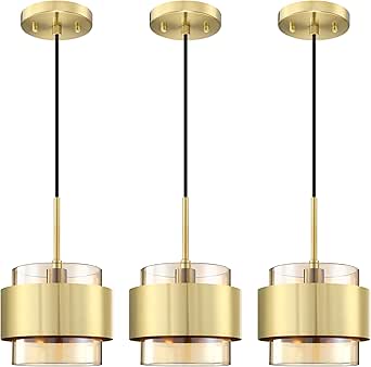Dolaimy House 3 Pack 1 Light Hanging Kitchen Island Modern Industrial ...