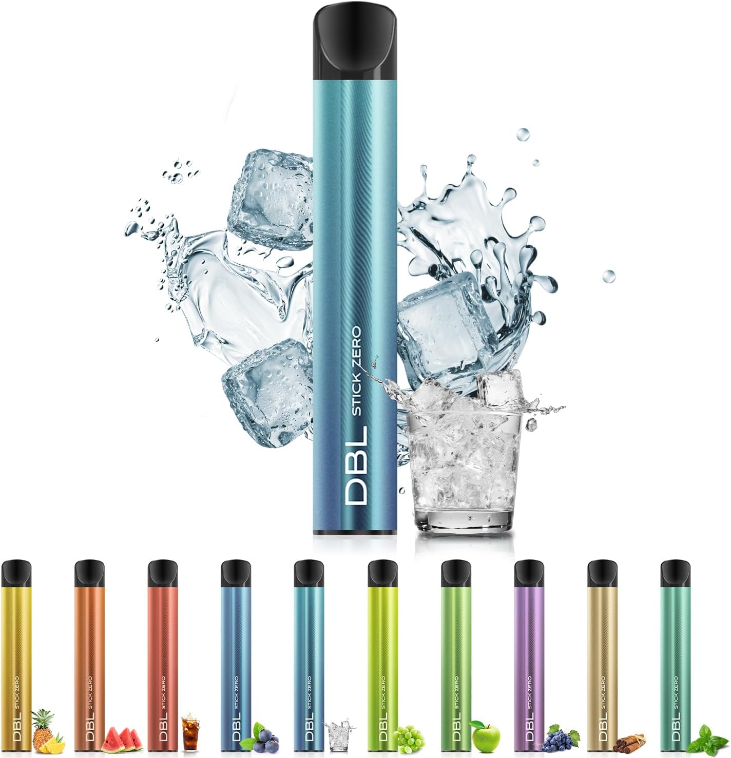 Amazon | DBL 電子タバコ 使い捨て 持ち運び シーシャ ベイプ 1本入り 大容量 VAPE 禁煙パイポ 爆煙 水蒸気タバコ 禁煙サポート ニコチンなし タールなし STICK ...