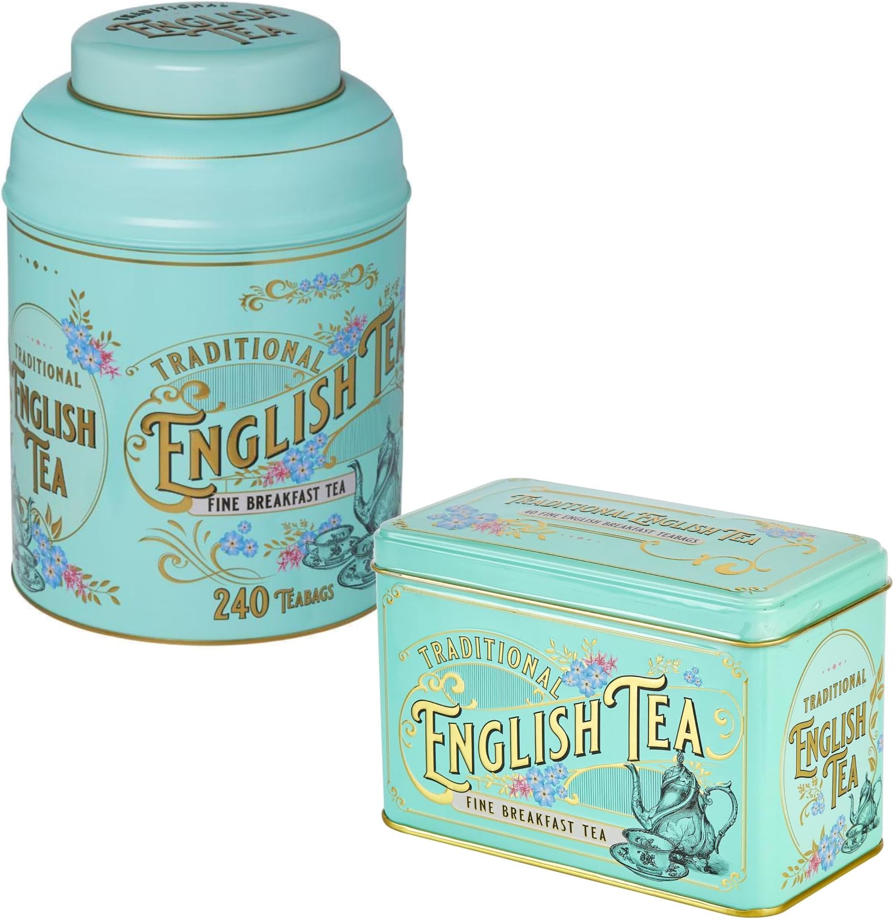 Amazon.com : New English Teas Vintage Victorian Tea Tin Gift Set with ...
