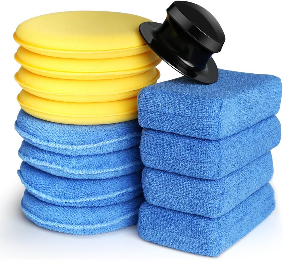 Amazon.com: ELECTOP 13 Pcs Car Wax Applicator Pads Kit 5 inch ...