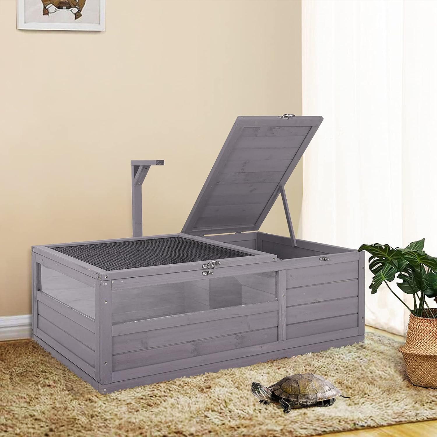 GUTINNEEN Tortoise Cage Large Tortoise Habitat, Indoor Turtle House ...