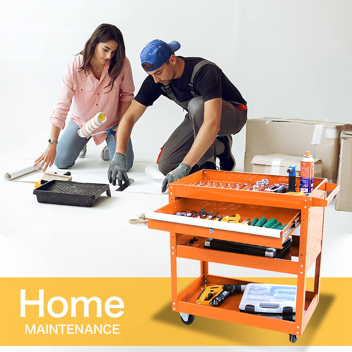 Oversized Rolling Tool Cart with Ball-Bearing Slides Philippines | Ubuy