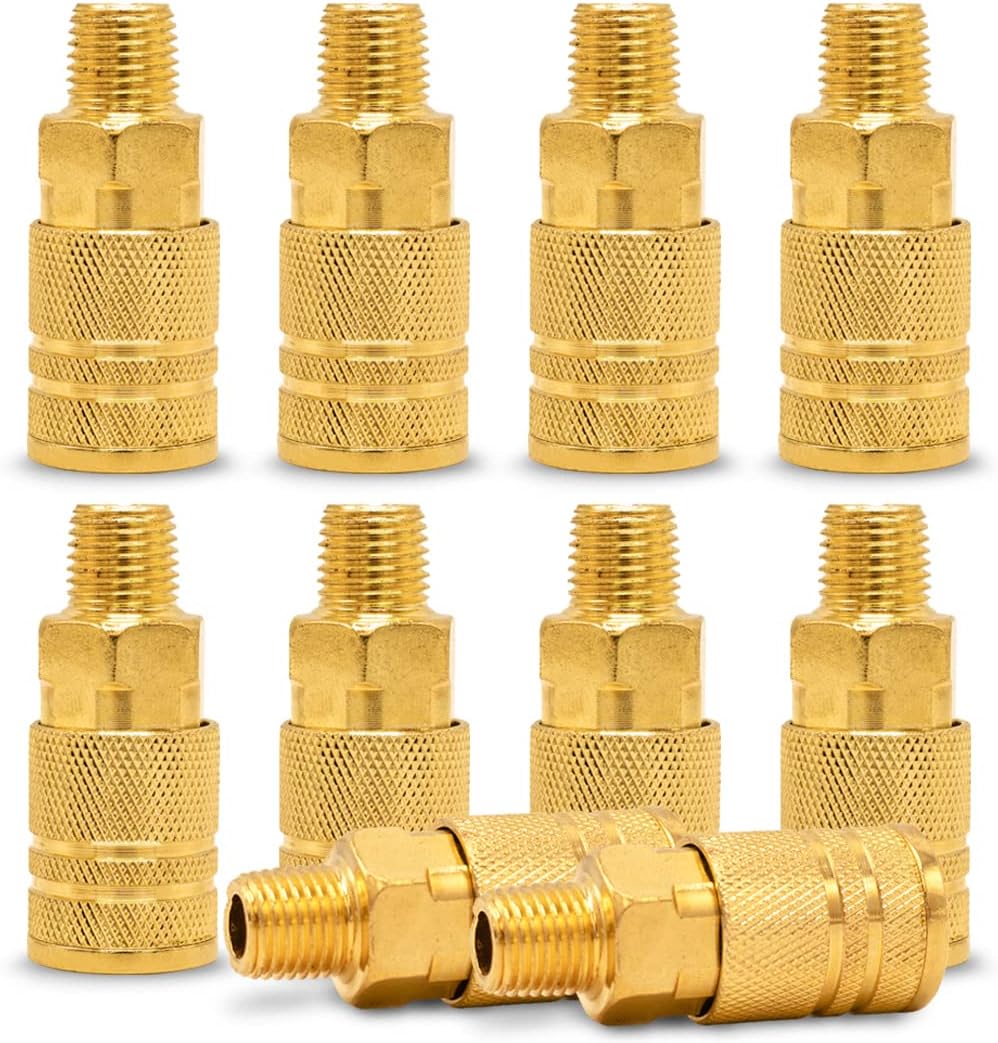 SILATU 1/4" NPT M-Style Coupler and Plug Kit - 1/4 Inch Quick Connect ...