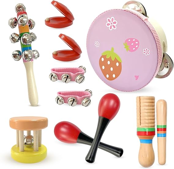 Amazon.com: CREPRO Kids Musical Instruments, Orff Wooden Musical Toys ...