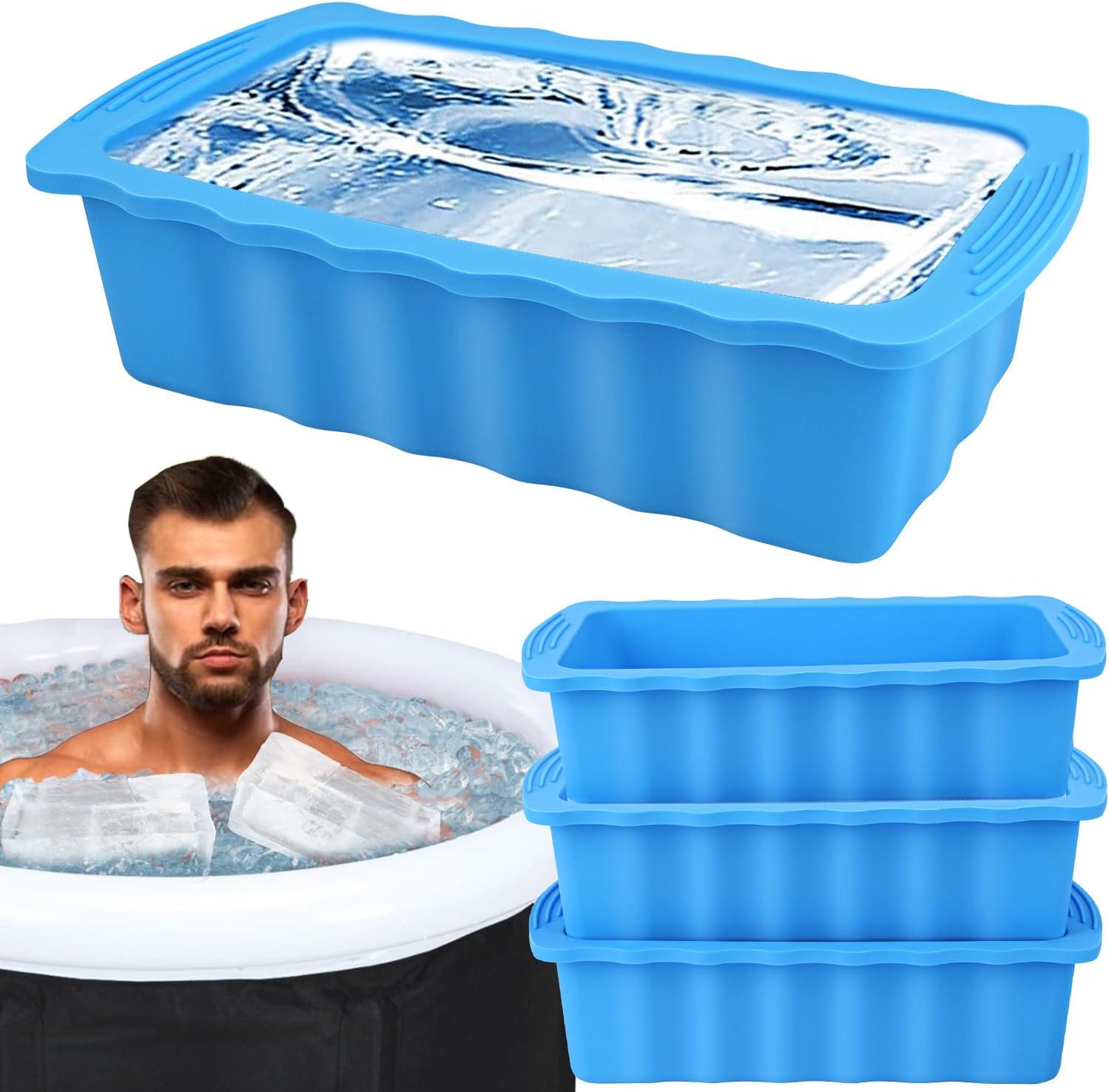 Amazon.com: Extra Large Ice Block Mold - 13lbs Giant Ice Bricks Tray ...