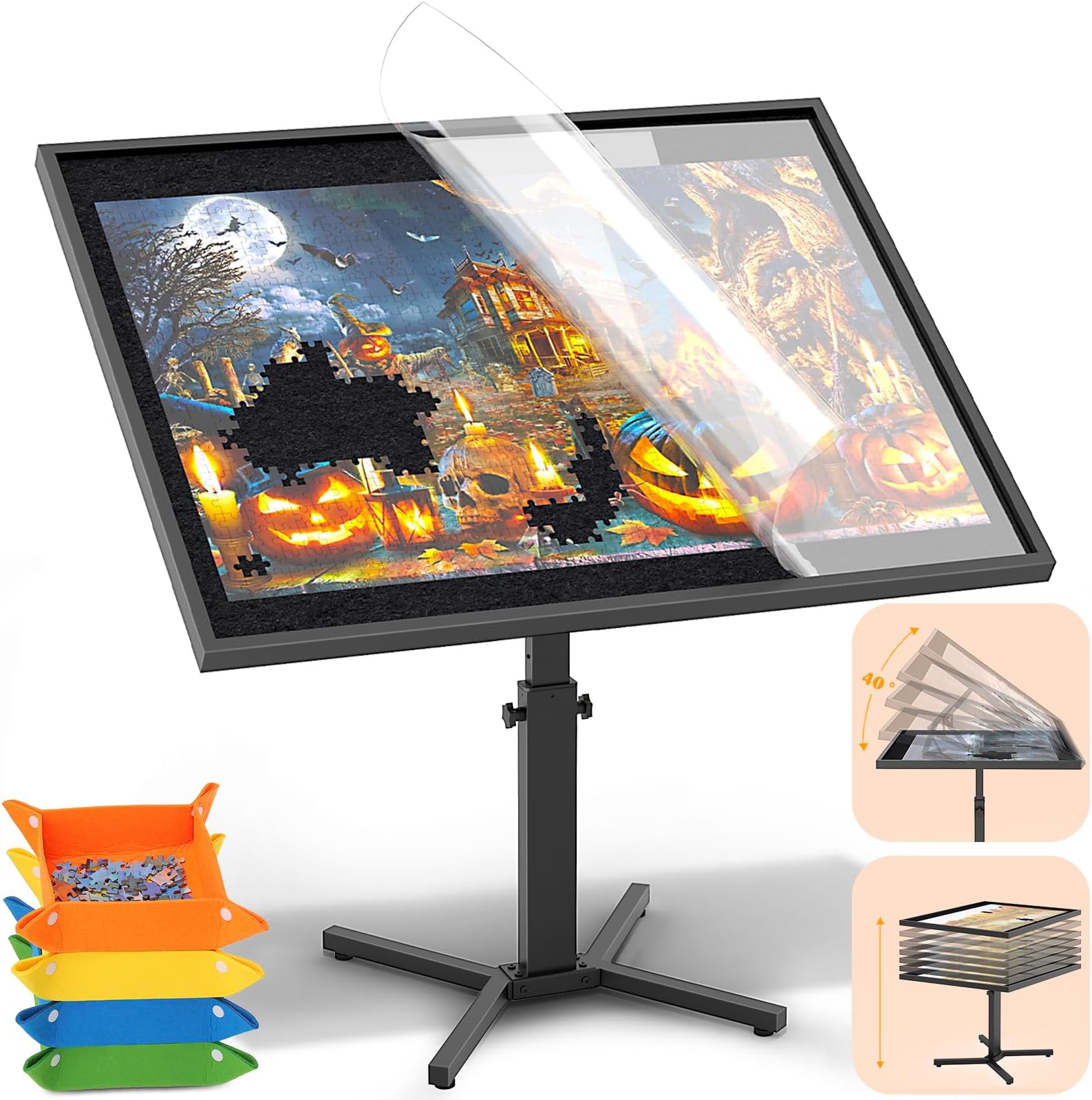 Amazon.com: Bits and Pieces - Adjustable Puzzle Tableau - Folding ...