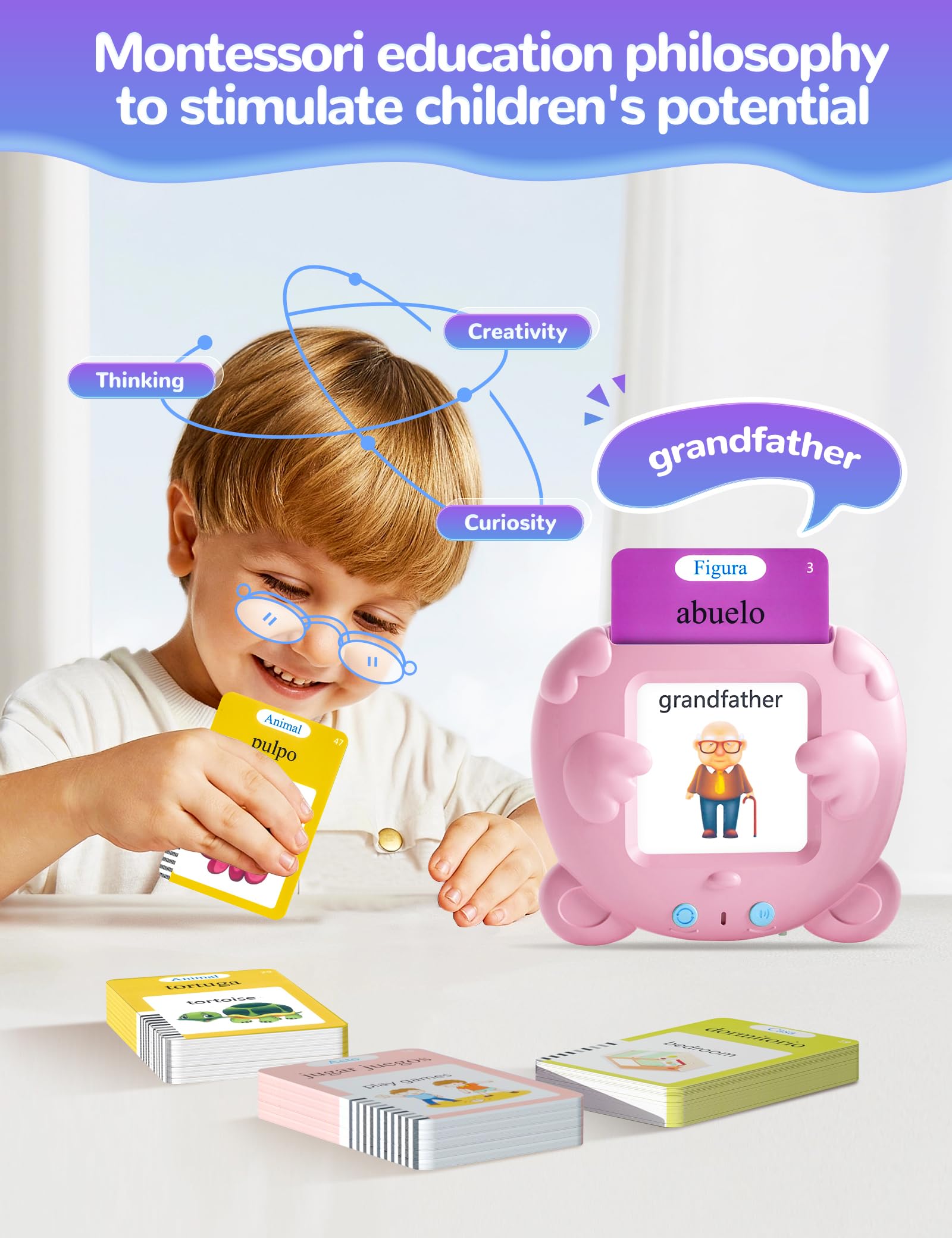 Snapklik.com : Spanish & English Talking Flash Cards For Toddlers, 510 ...