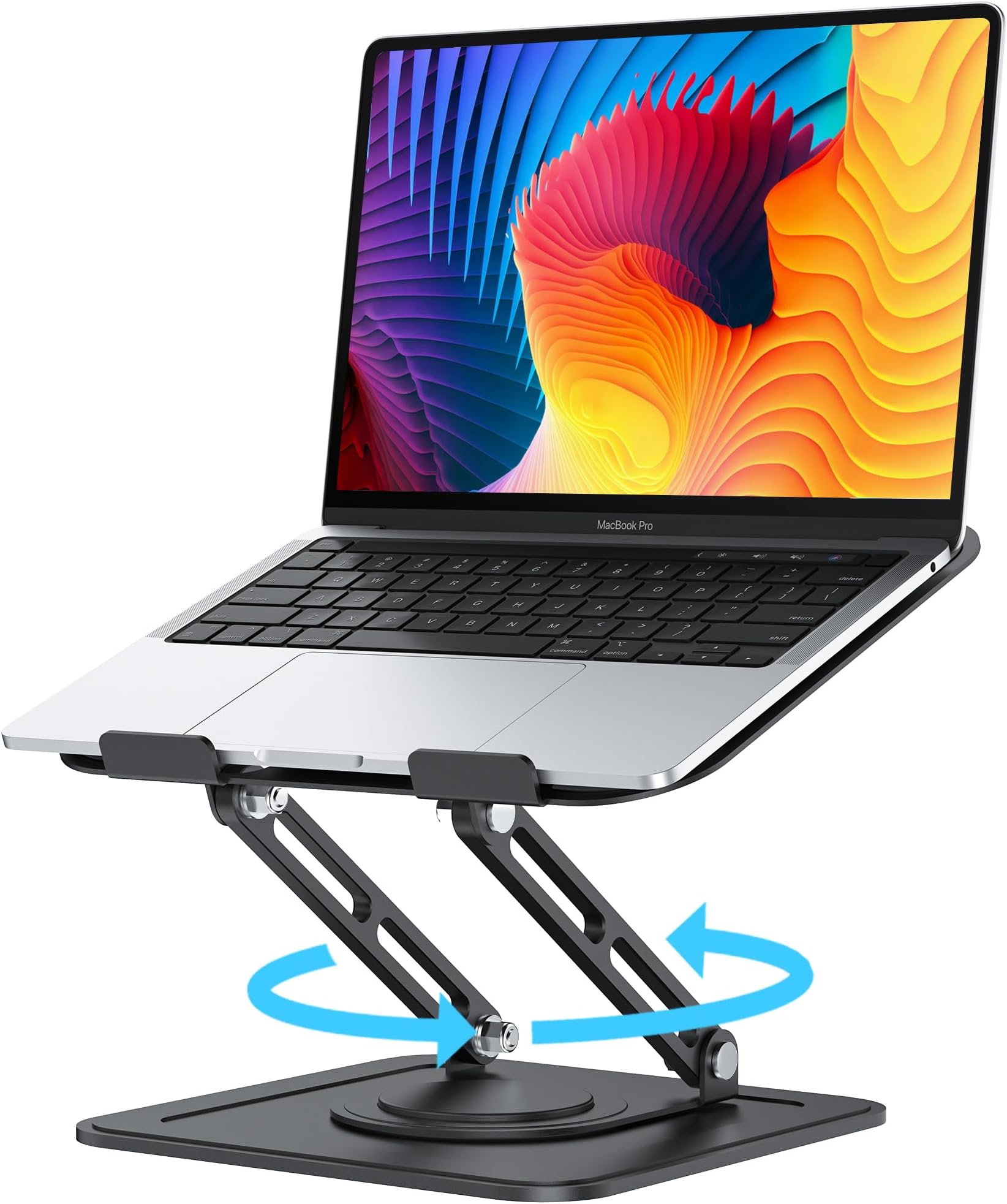 Amazon.com: RIWUCT Adjustable Laptop Stand with 360° Swivel Base ...