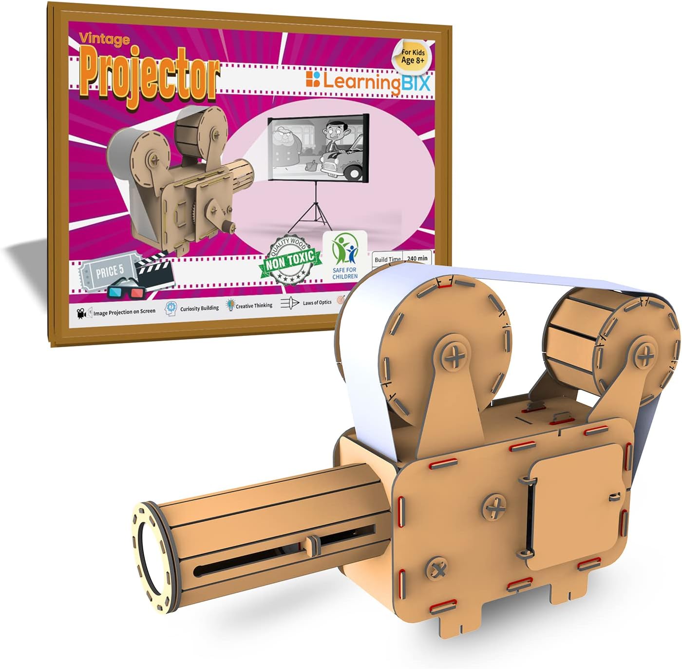 Buy THE CURIOUS BRAIN DIY MDF Film Projector for Science Activity, 2 ...