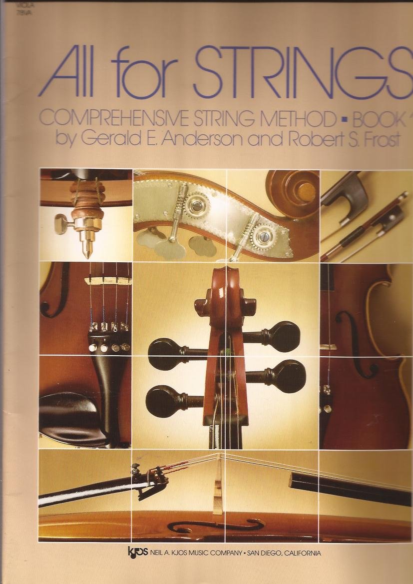 Amazon.com: All for Strings Comprehensive String Method Book 1 for Viola Anderson & Frost ...