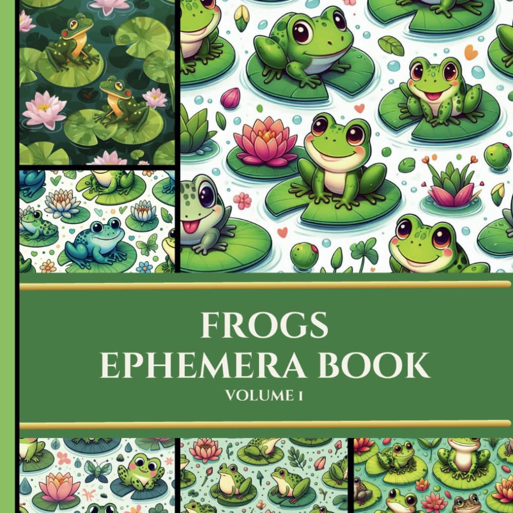 Frogs Ephemera Book: Scrapbooking | Junk Journaling | Pattern ...