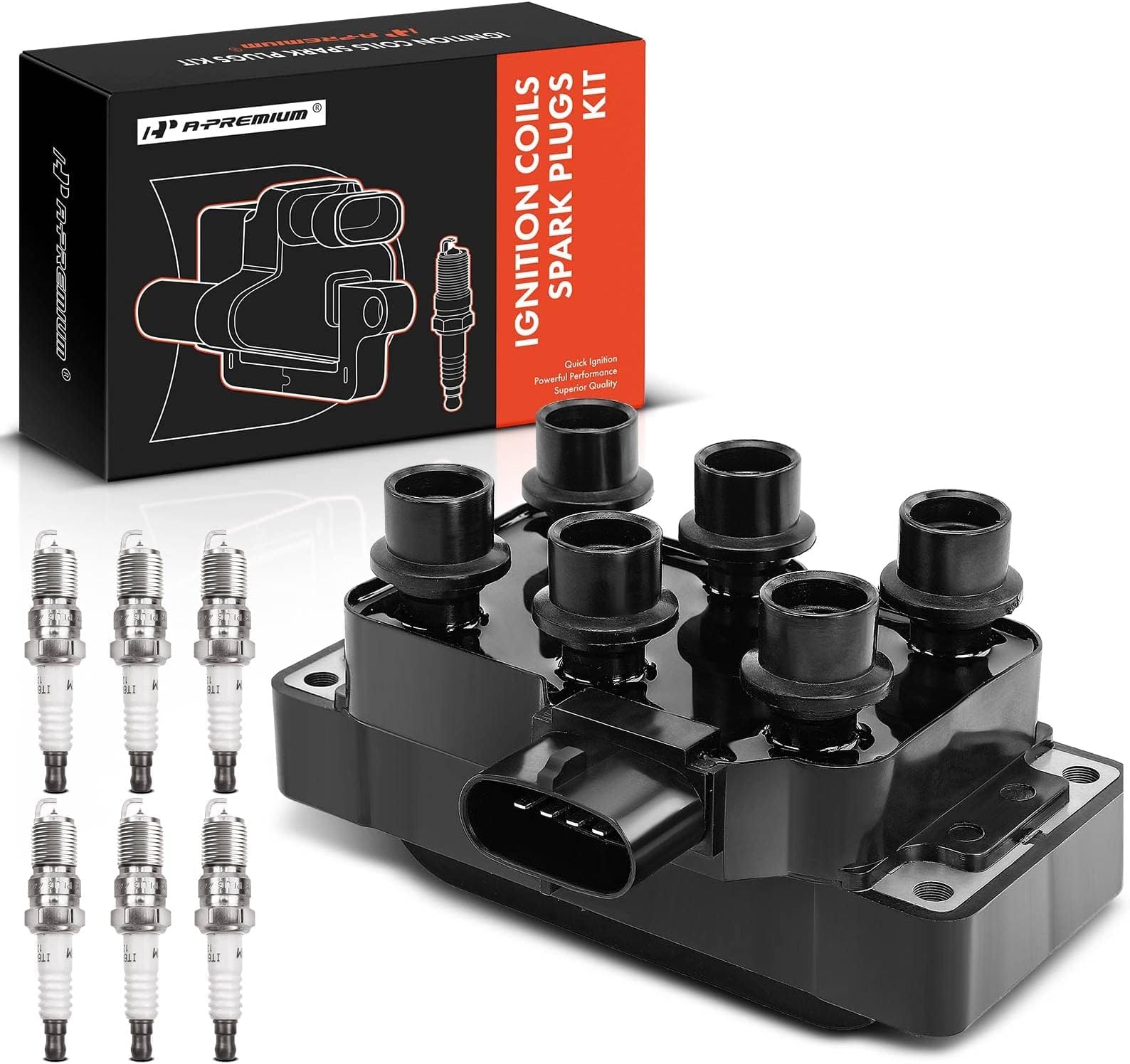 Amazon.com: A-Premium Ignition Coils and Spark Plugs Kits Compatible ...
