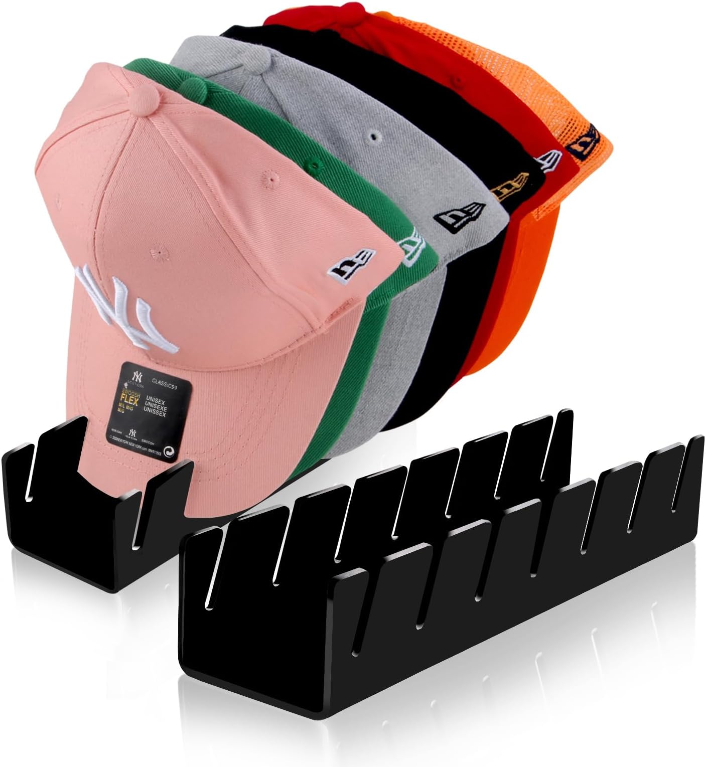 Amazon.com: Sloworld Hat Stand for Baseball Caps, 2 Pcs No Install ...