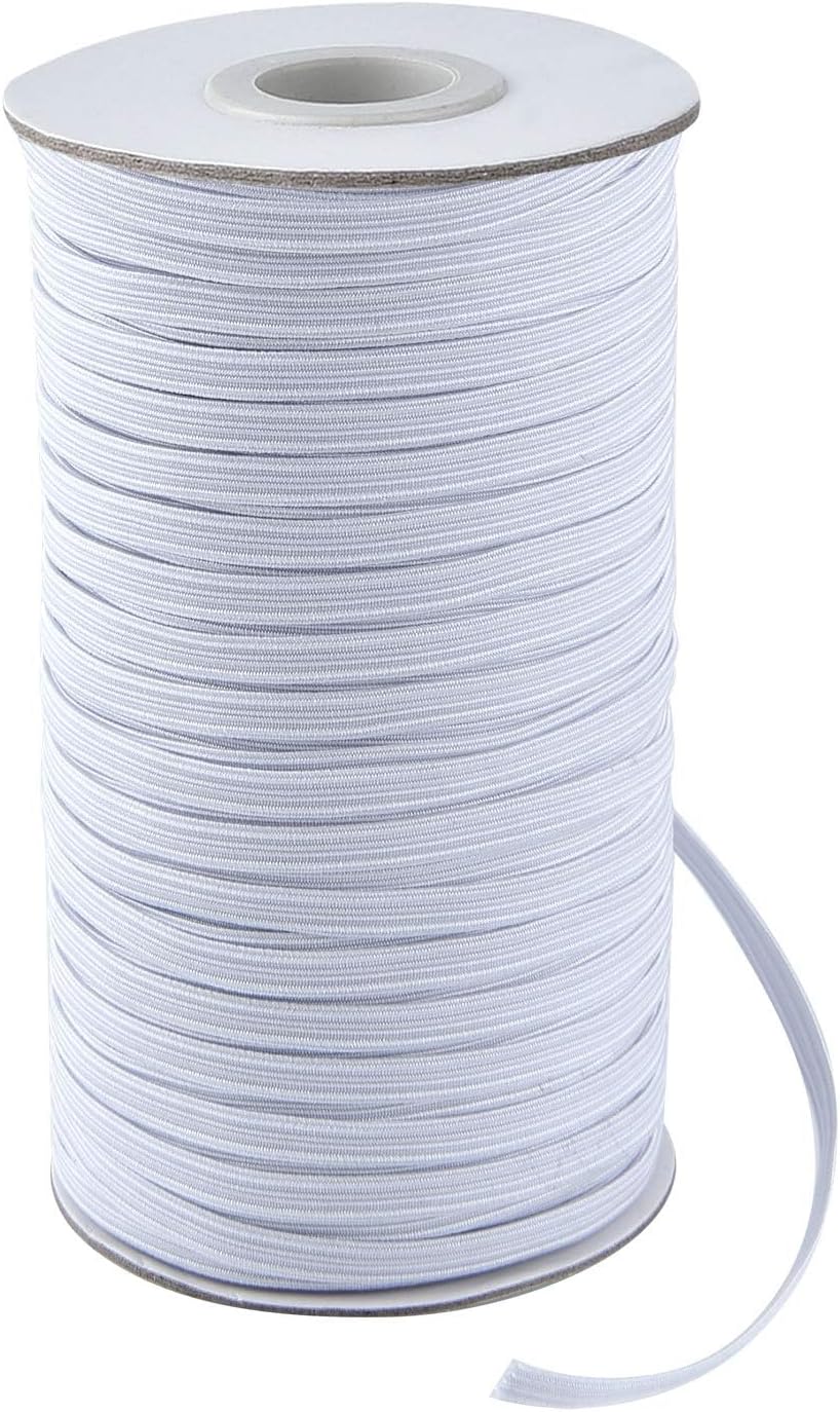 Amazon.com: Coopay 100 Yards Length 1/4" Width Elastic Bands Flat ...