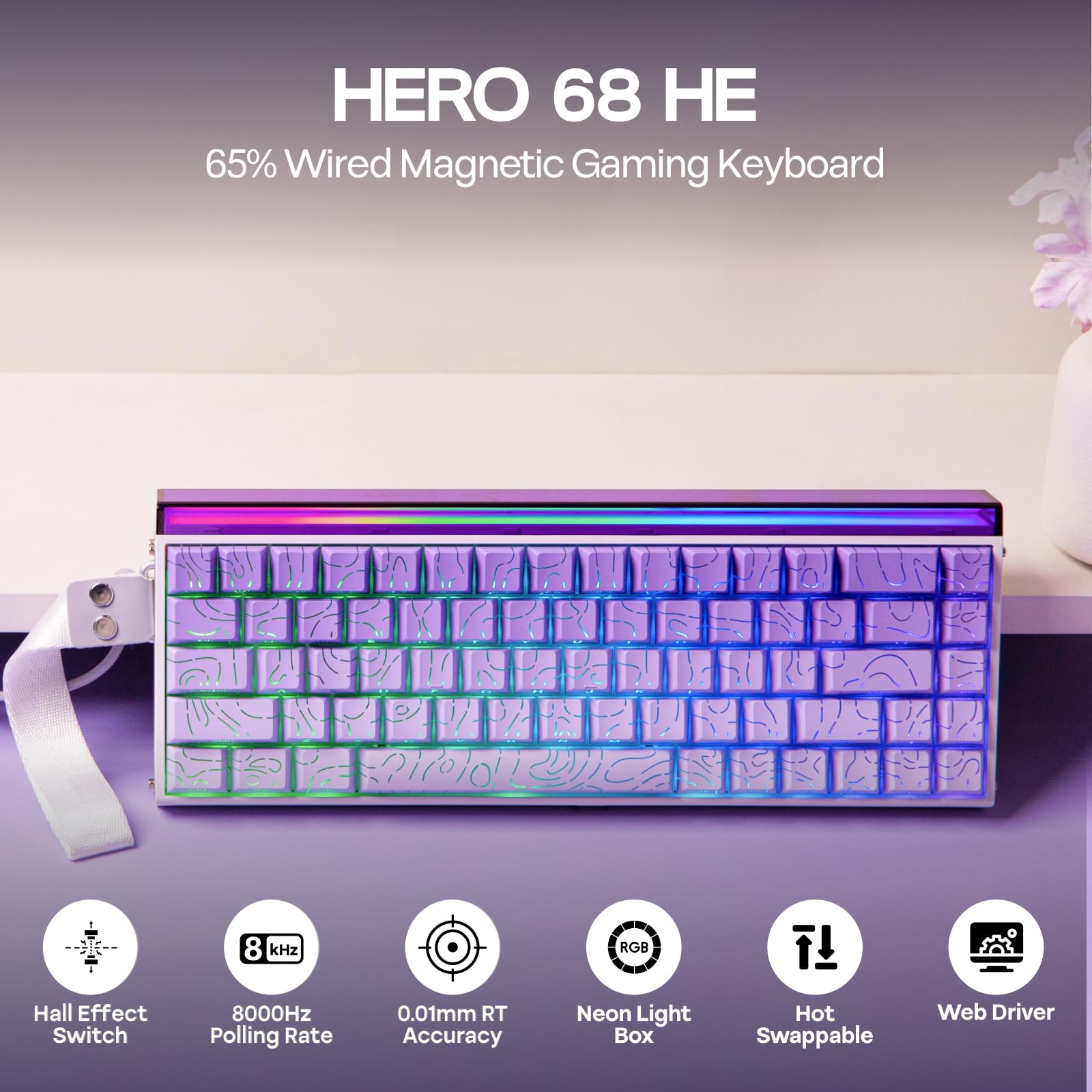 Snapklik.com : EPOMAKER Aula Hero 68 HE Wired Magnetic Gaming Keyboard ...