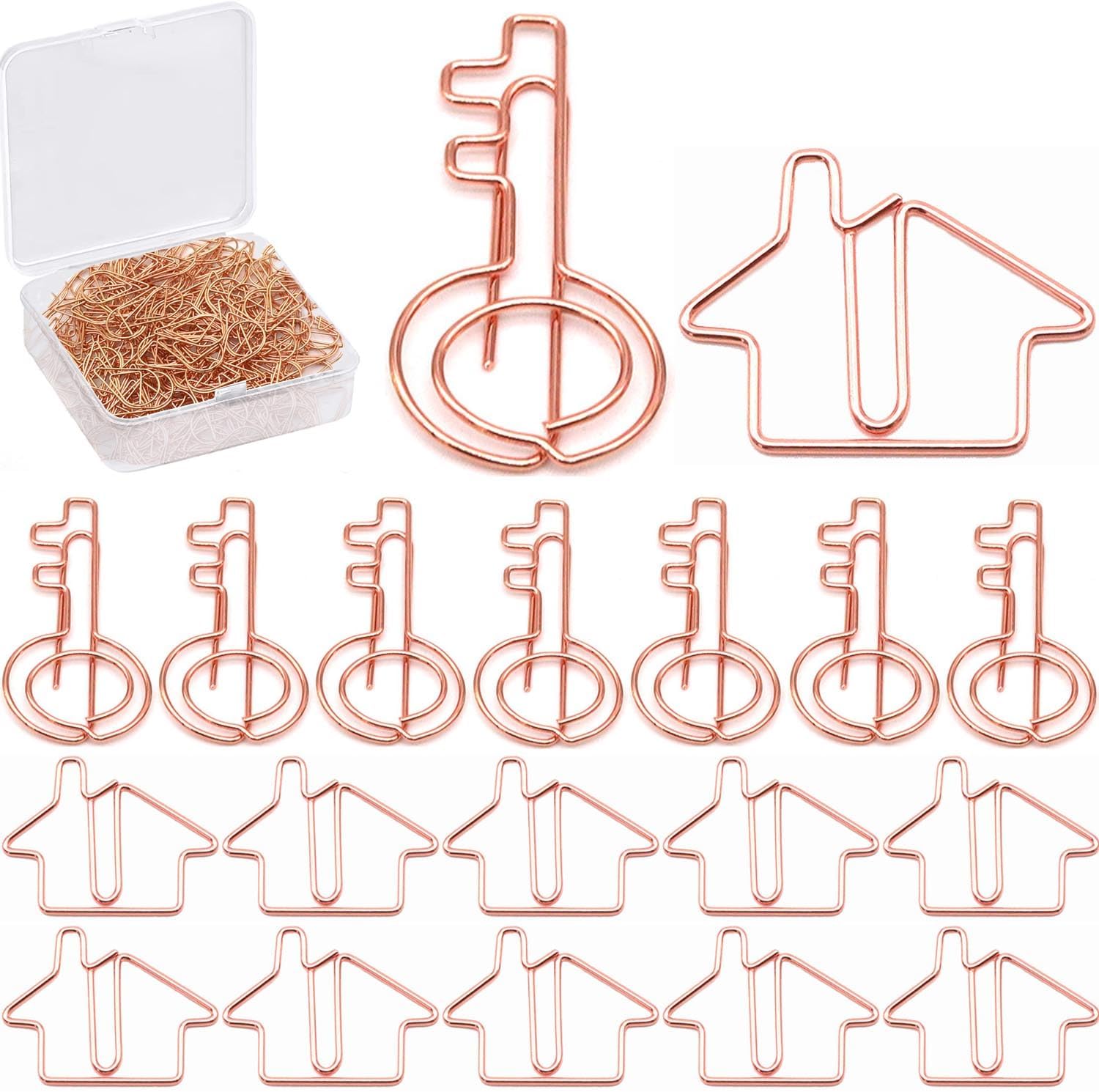 Amazon.com : 120 Pcs Paper Clips,60 Pcs House Shaped Paper Clips 60 Pcs ...