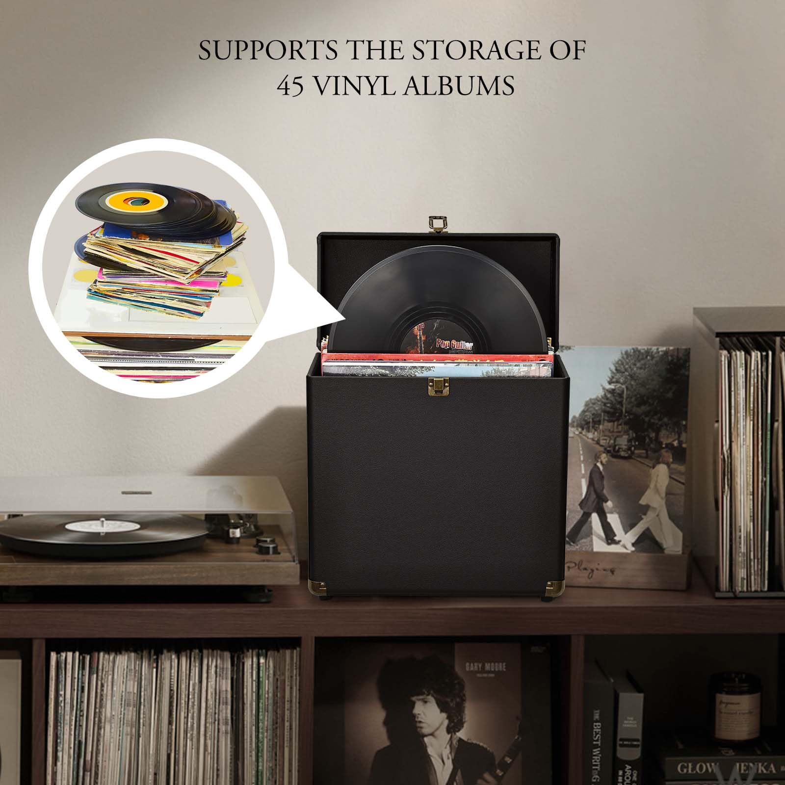 Snapklik.com : Vinyl Record Storage Case LP Album Collection Display ...