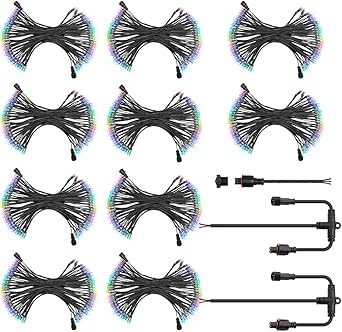 ALITOVE WS2811 Individually Addressable RGB String Lights Xconnect ...