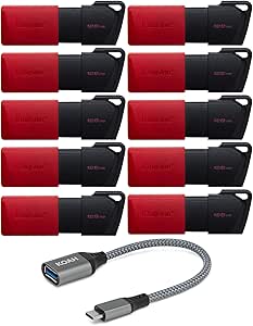 Amazon.com: Kingston DataTraveler Exodia 128GB USB Flash Drive (10-Pack ...