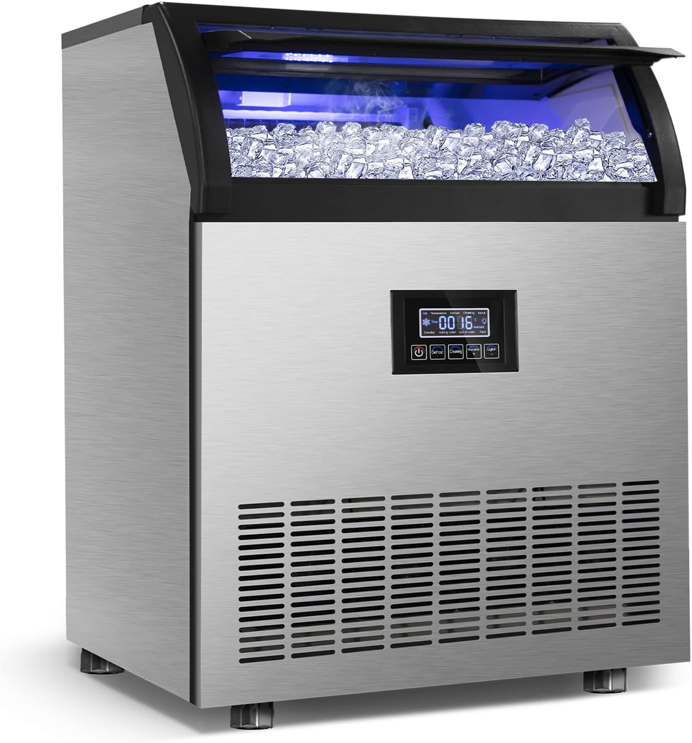 Amazon.com: Commercial Ice Maker Machine 360LBS/24H with 77LBS Large ...