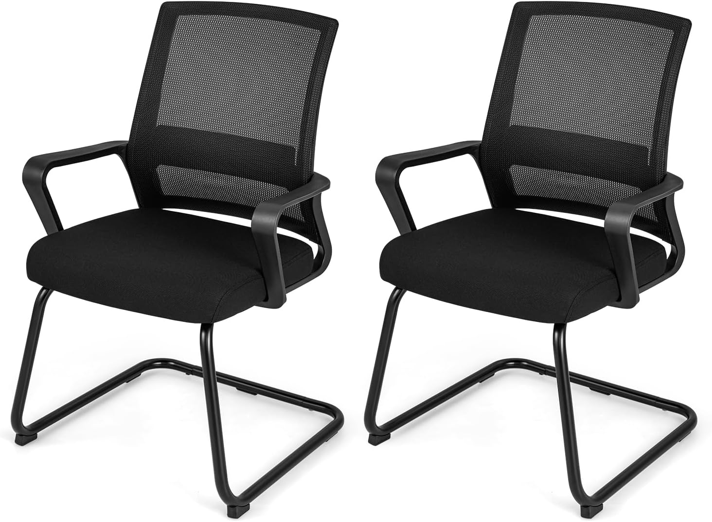 Giantex 2 Pack Office Guest Chair, Conference Reception Chair w/Lumbar ...