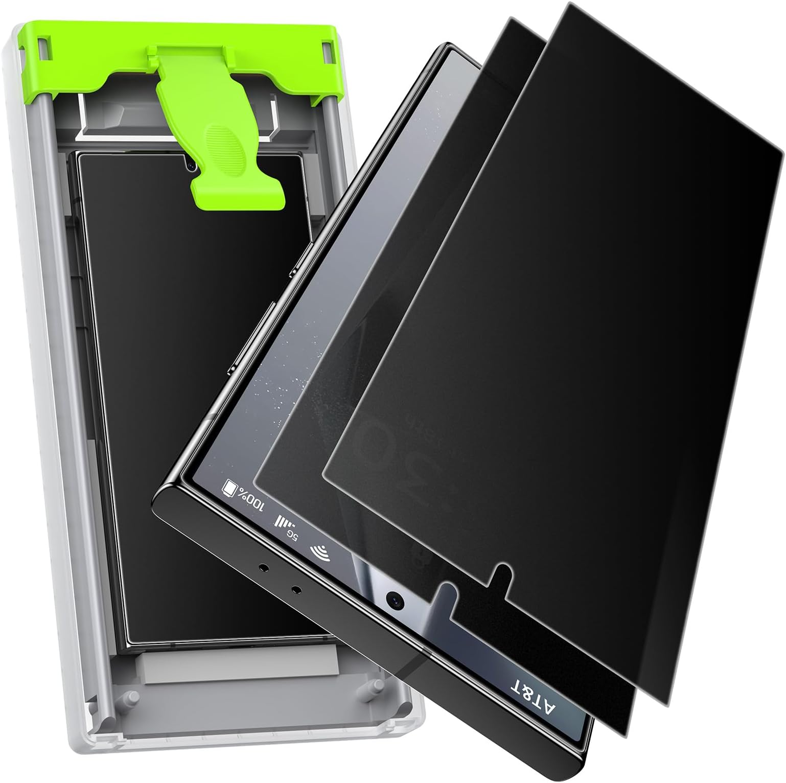 UniqueMe Premium Blickschutz für Samsung Galaxy S24 Ultra Schutzfolie ...