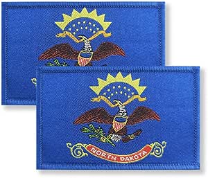 Amazon.com: Overdecor North Dakota Flag Patch Tactical Military Patches - Hook and Loop Fastener ...