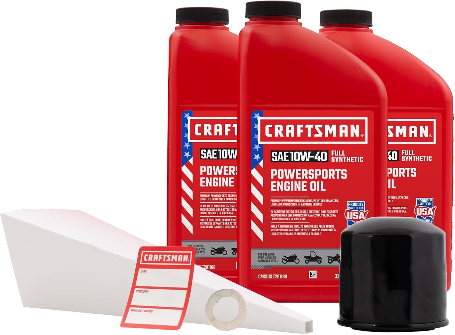 Amazon.com: CRAFTSMAN Oil Change Kit Compatible with Honda VT500FT ...