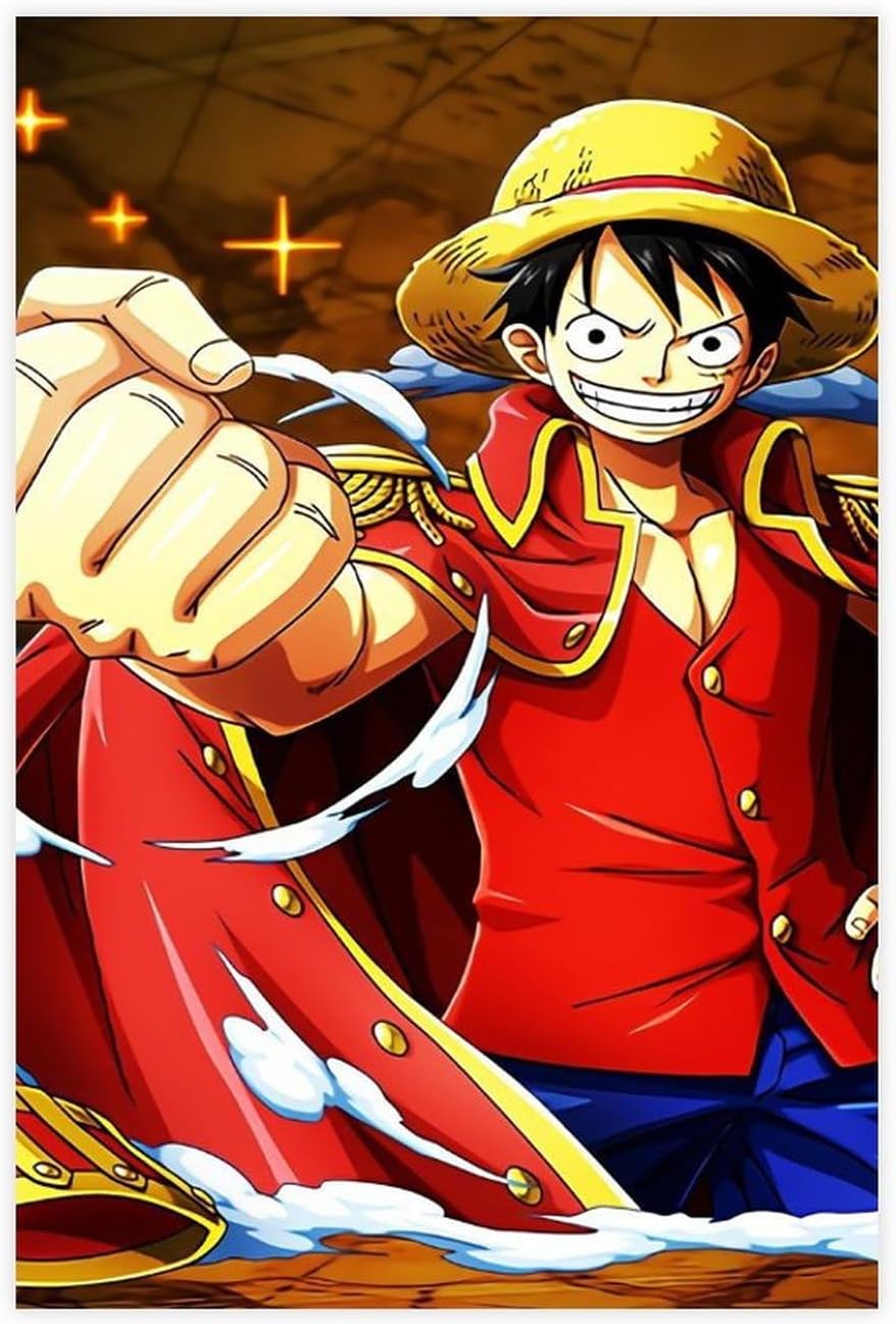 Amazon.com: KURDO Monkey D. Luffy Anime HD 17 Canvas Poster Wall Art ...
