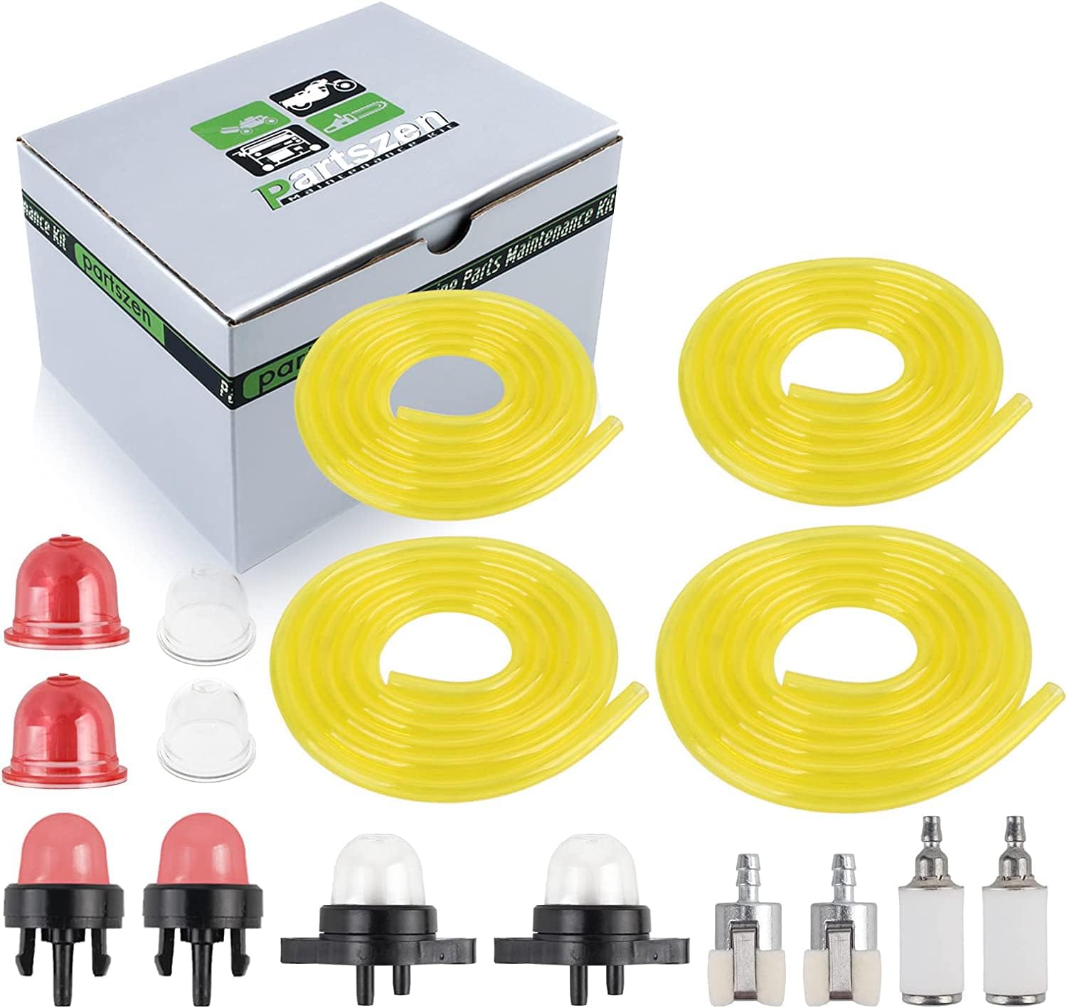 Amazon.com: GoaMotors 4 Size 4 Feet Long Fuel Line Hose Primer Bulb ...