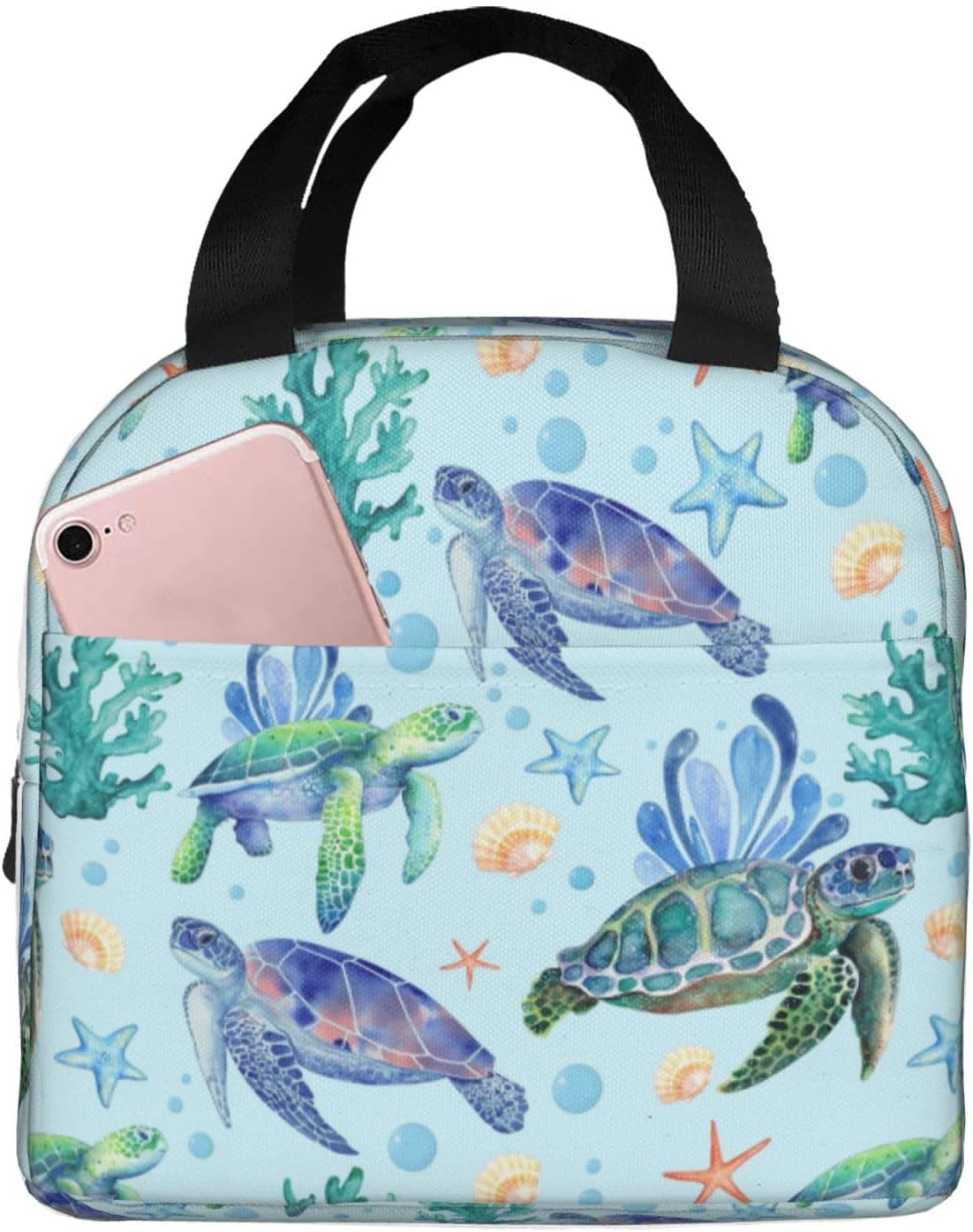 Amazon.com: Odfovowo Sea Turtle lunch box lunch bag Portable Insulated ...