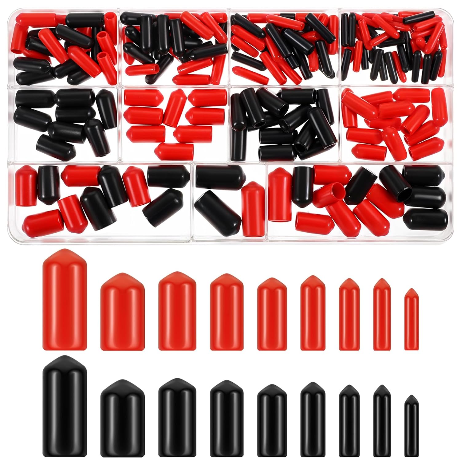 190 Pcs Rubber Bolt Caps Rubber End Caps Rubber Caps for Bolts ...