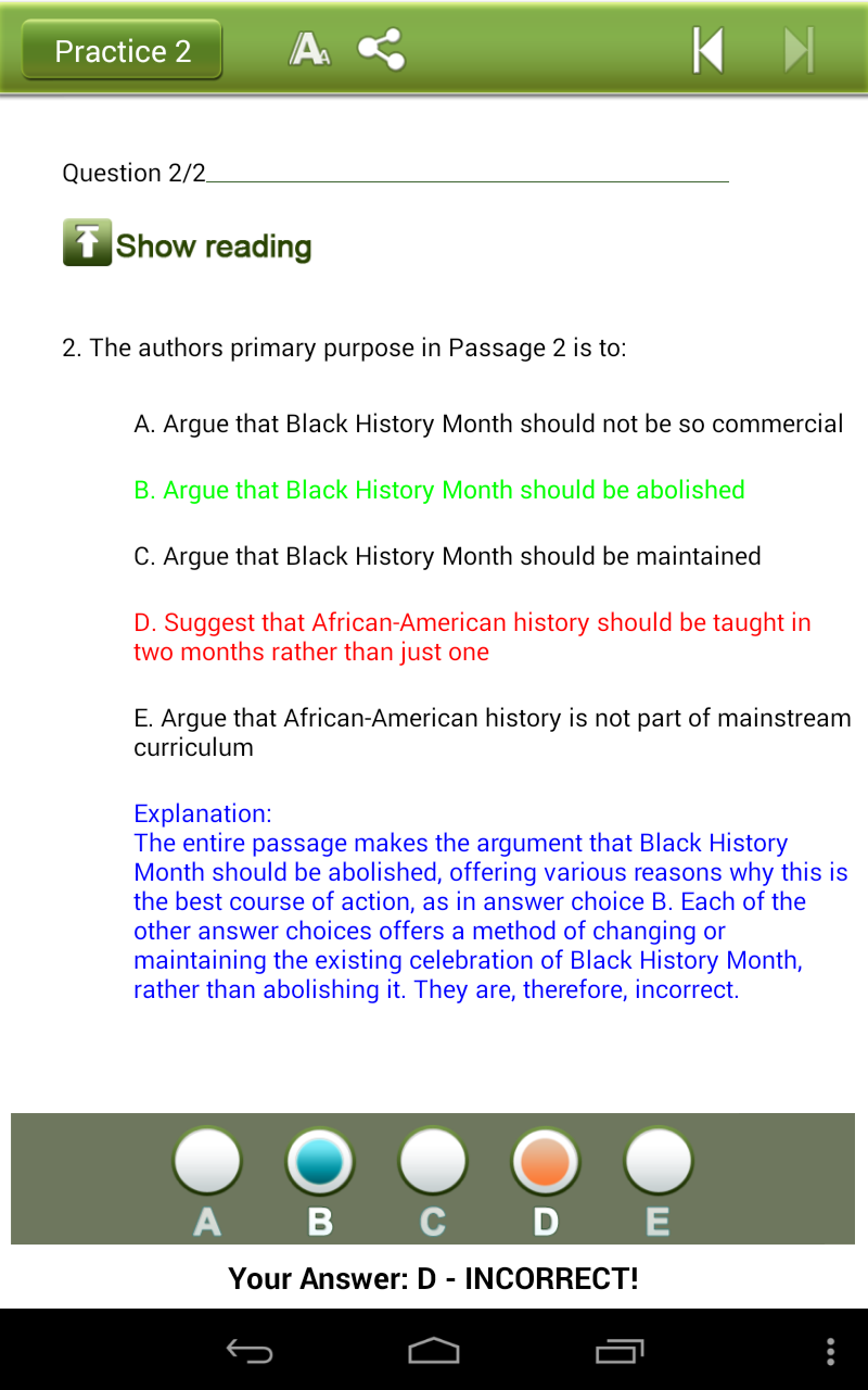 SSAT Reading - App on the Amazon Appstore