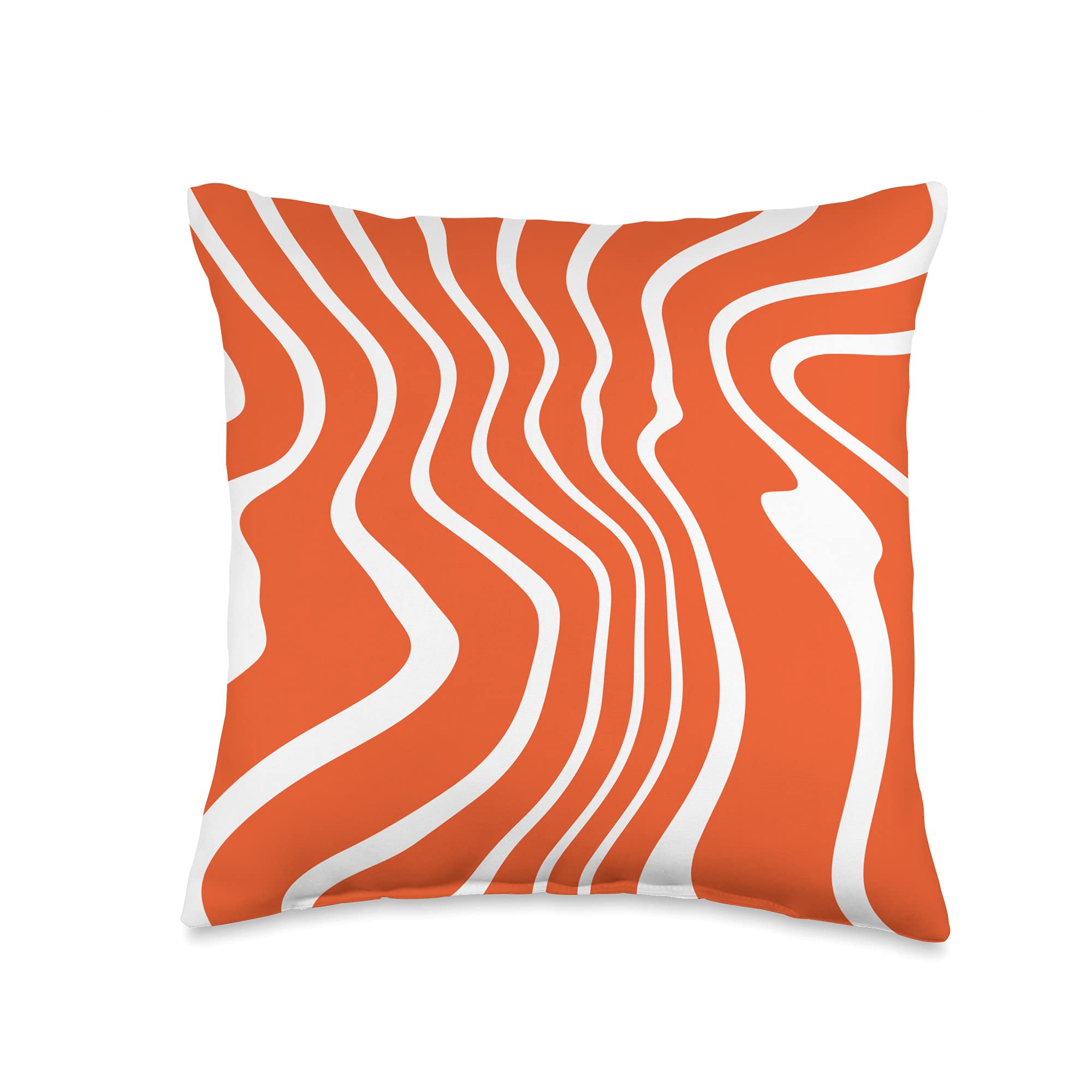 Orange And White Zebra Print