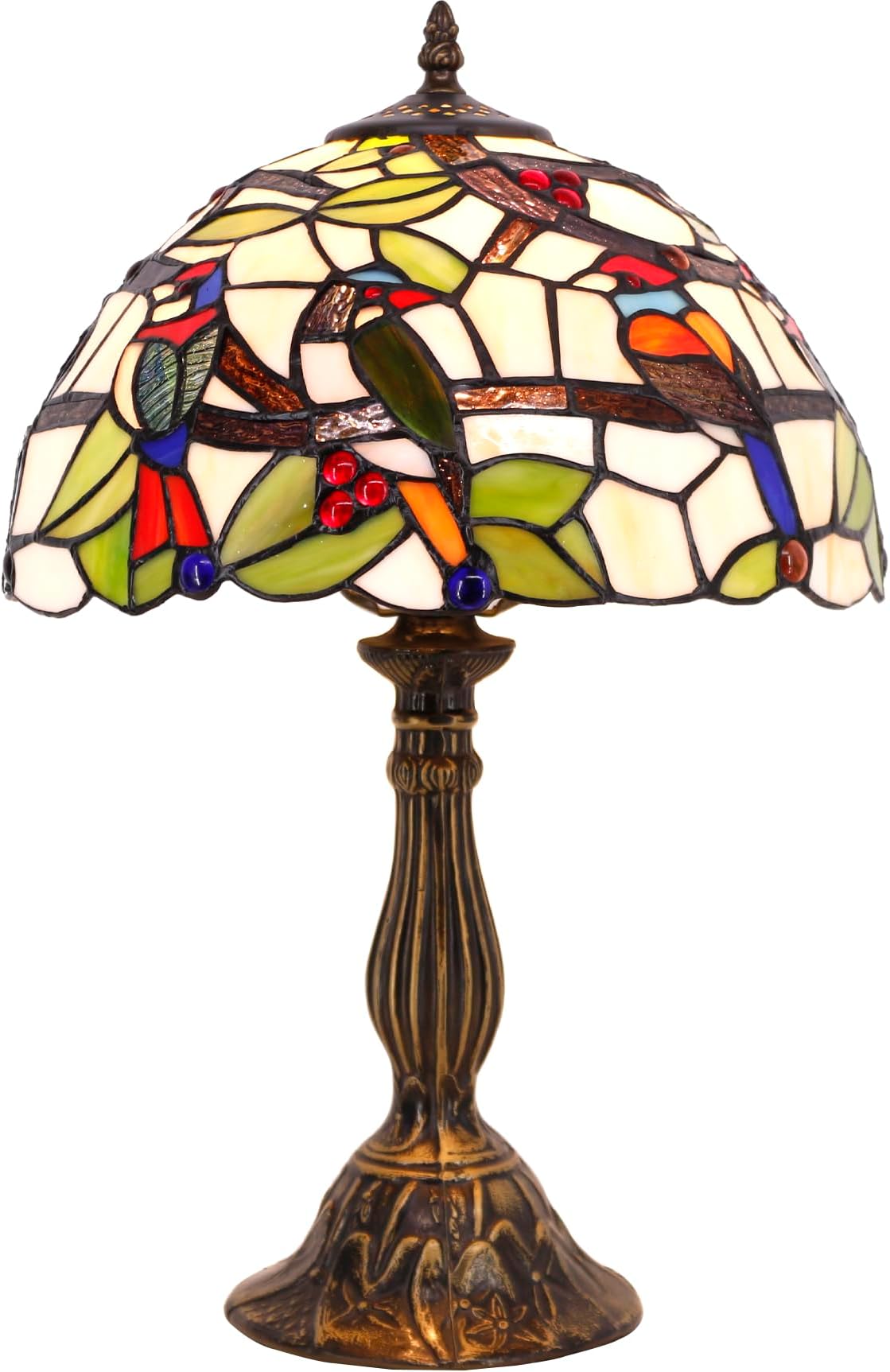 Capulina Tiffany Lamp Stained Glass Table Lamp 12x12x20 Inches Cardinal ...